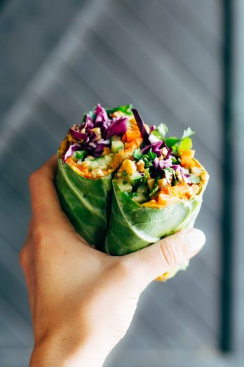 Detox Rainbow Roll-Ups with Peanut Sauce Recipe - Pinch of Yum