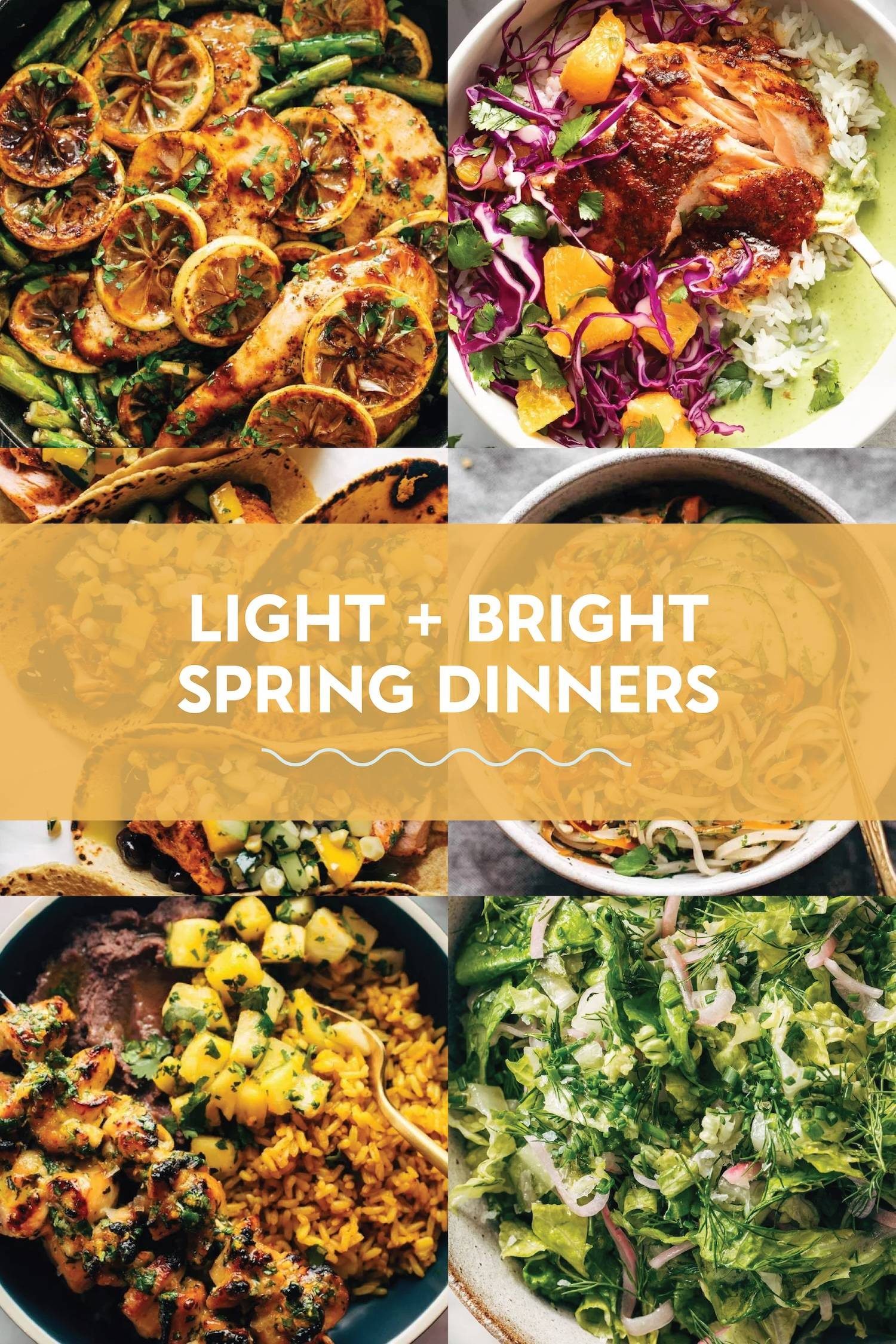 30 Light and Bright Spring Dinner Recipes - Pinch of Yum