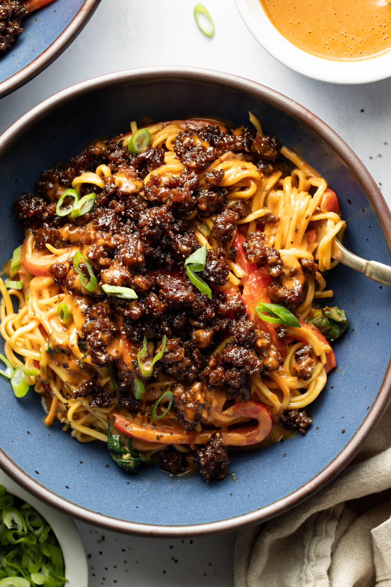 Caramelized Beef and Peanut Noodles Recipe - Pinch of Yum