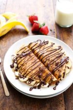 Almond Oat Banana Crepes Recipe - Pinch of Yum