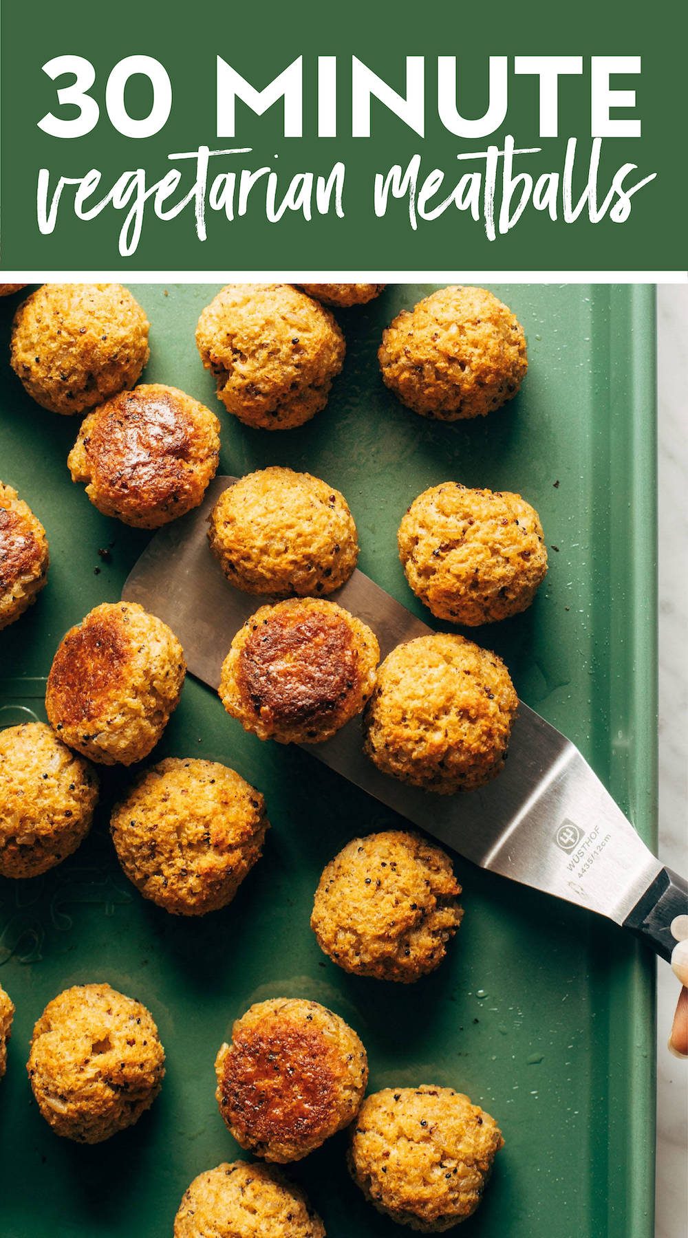 30 Minute Vegetarian Meatballs Recipe - Pinch of Yum