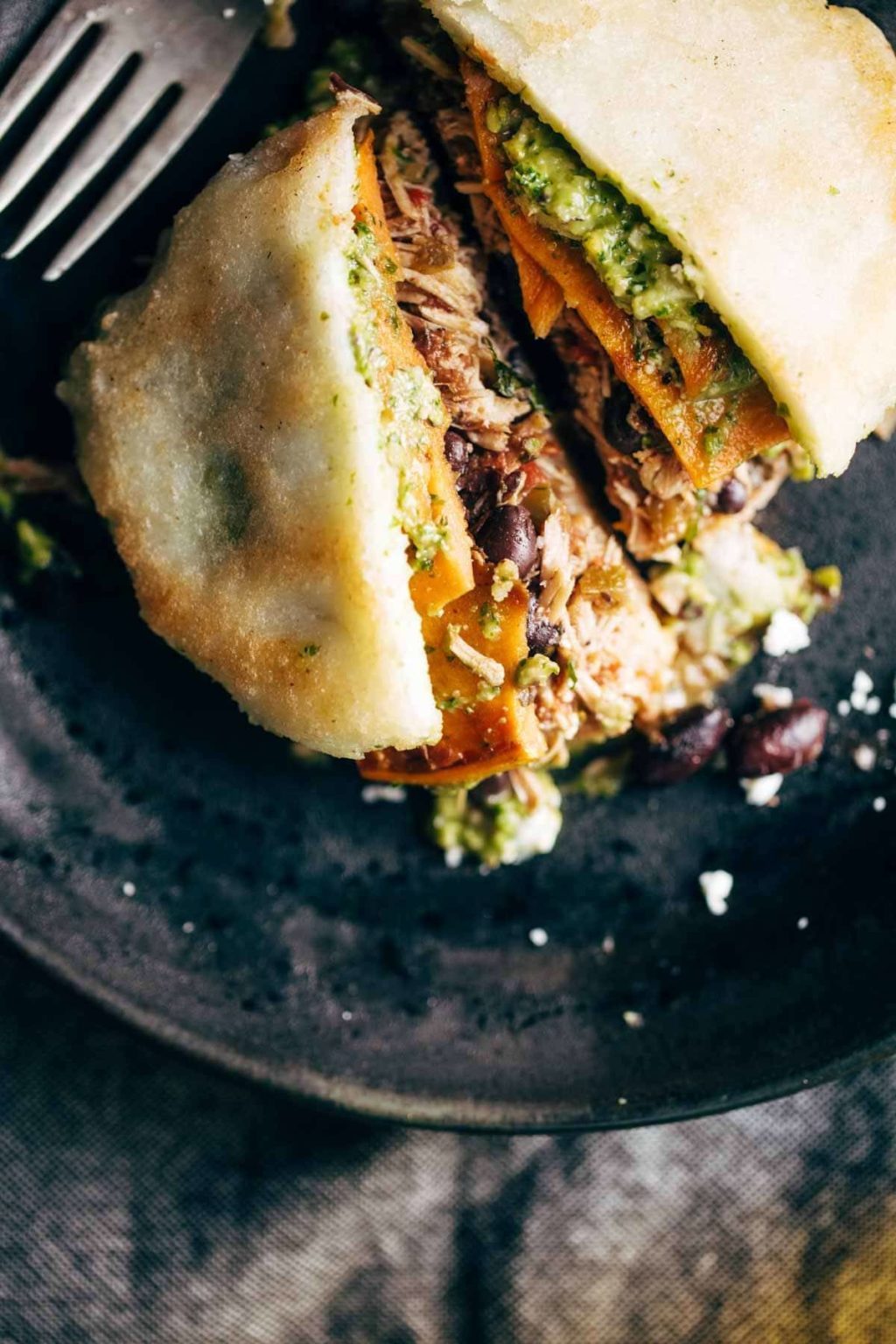 Arepas with Carnitas and Sweet Potato Recipe - Pinch of Yum