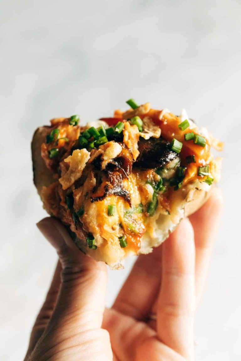 Loaded BBQ Baked Potatoes Recipe - Pinch of Yum