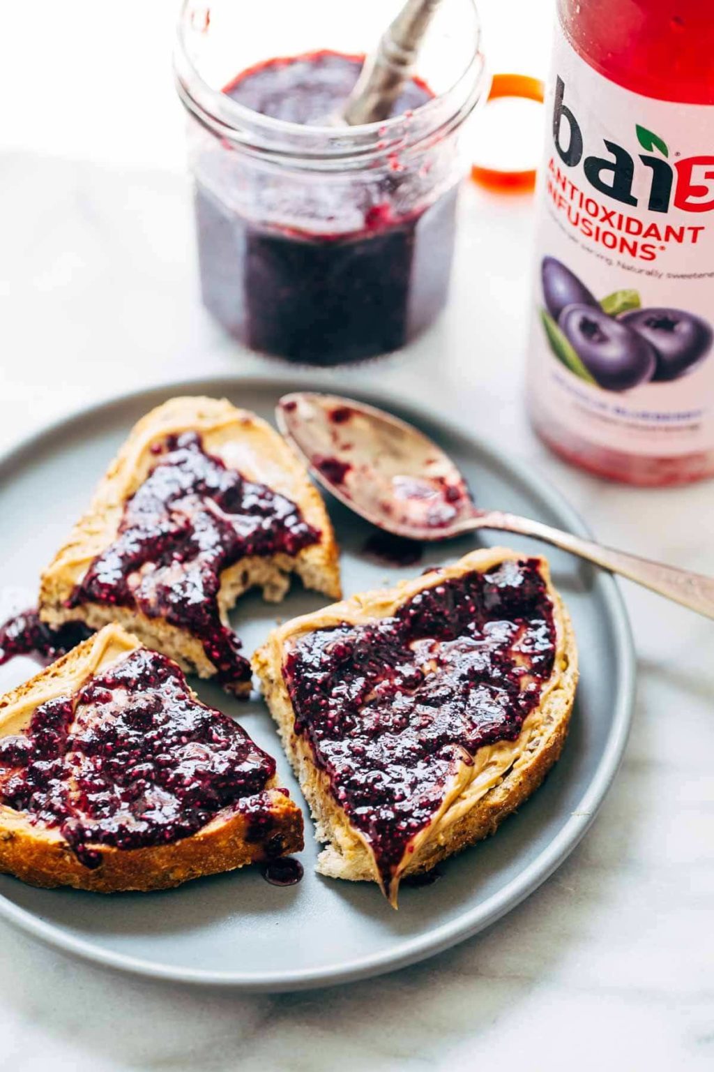 Triple Berry Refrigerator Jam Recipe - Pinch of Yum