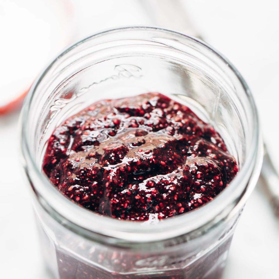 Triple Berry Refrigerator Jam Recipe - Pinch of Yum