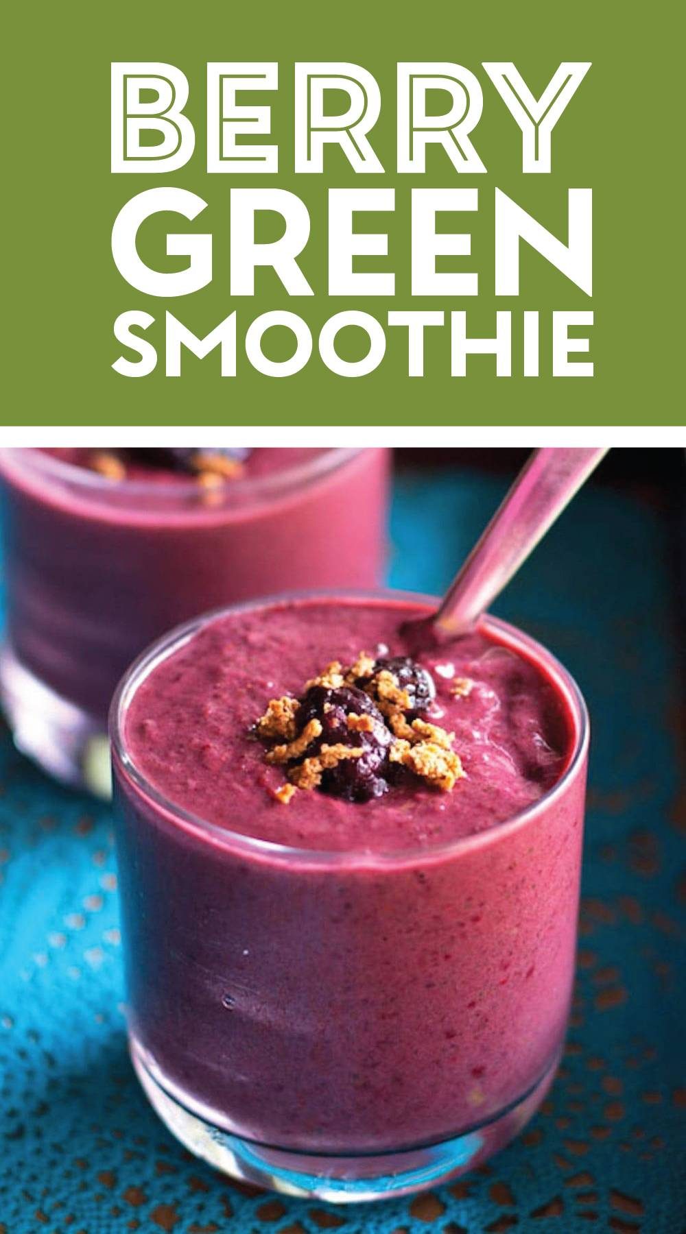 Berry Green Smoothie Recipe - Pinch of Yum
