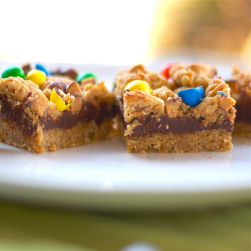Candy Fudge Bars Recipe - Pinch of Yum
