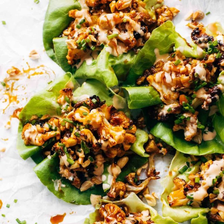 Firecracker Vegan Lettuce Wraps Recipe - Pinch of Yum
