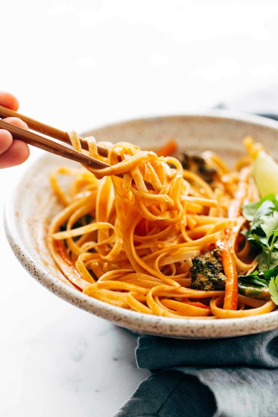 Red Curry Noodles Recipe - Pinch of Yum