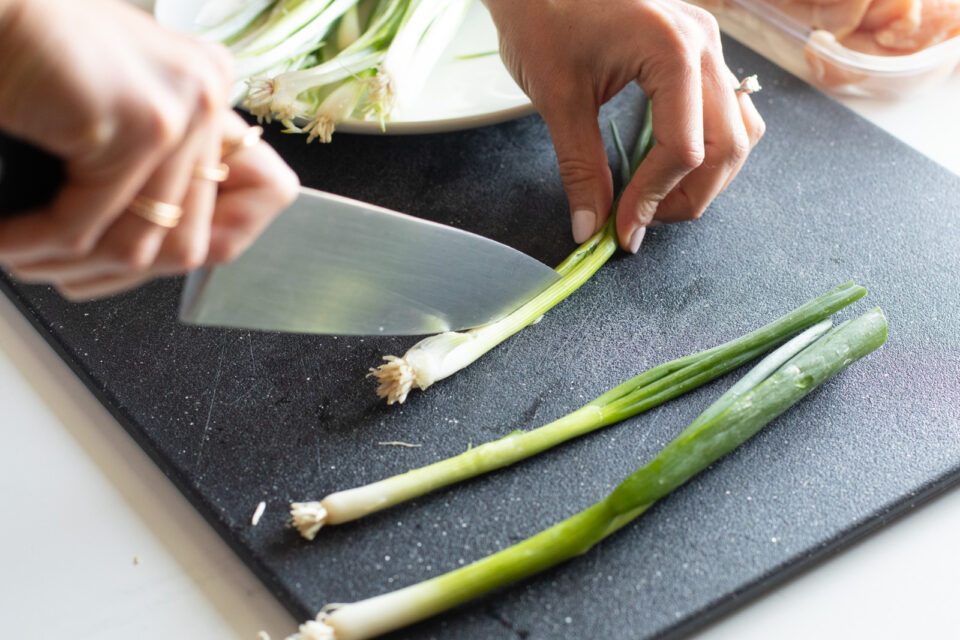 Apricot Chicken with Charred Scallions