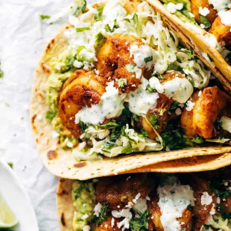 Marisa's Spicy Chicken Tostadas Recipe - Pinch of Yum