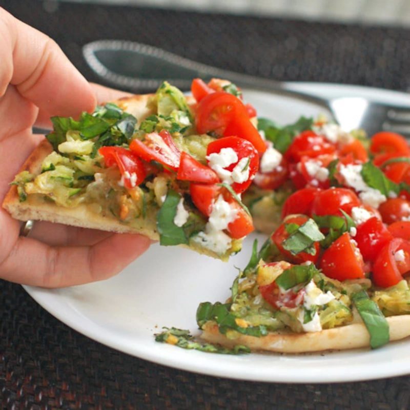 Farmer's Market Flatbread Pizza Recipe - Pinch of Yum
