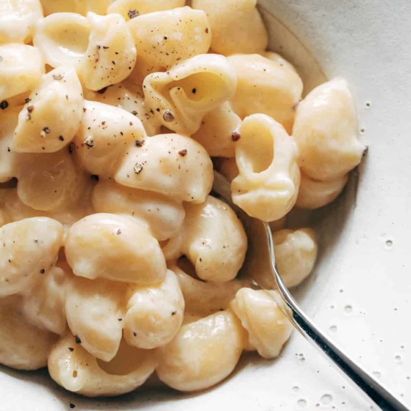 Garlic Parmesan Shellbows Recipe - Pinch of Yum
