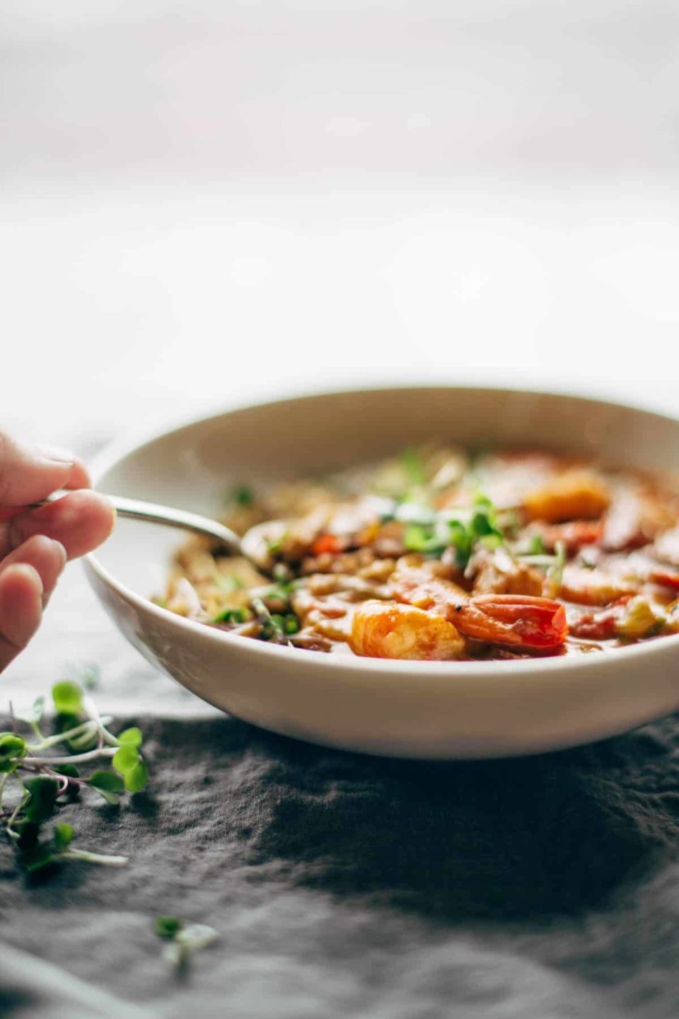 Spicy Weekend Gumbo with Shrimp and Sausage Recipe - Pinch of Yum