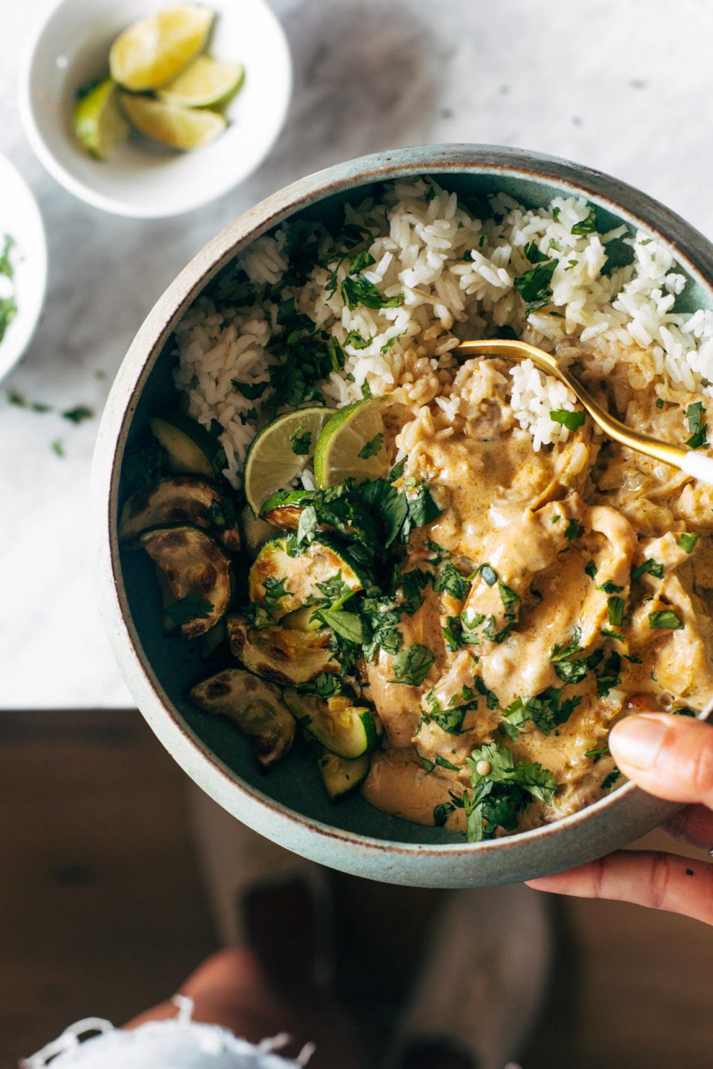 Lemongrass Chicken with Rice and Zucchini Recipe - Pinch of Yum