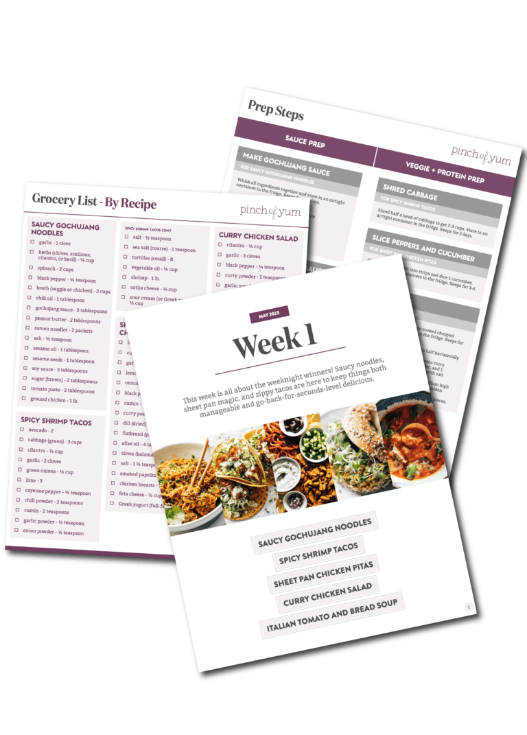 Pinch of Yum Meal Plans - Pinch of Yum