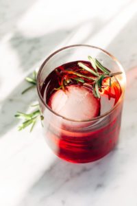 Rosemary Pom Spritzer AKA The Merry Mocktail Recipe - Pinch of Yum