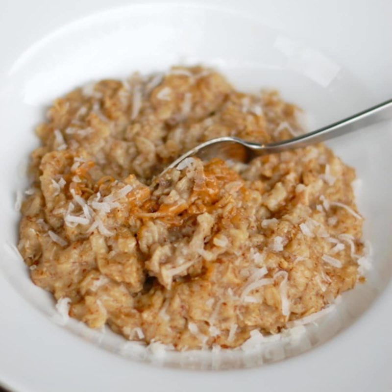 Coconut Peanut Butter Oatmeal Recipe - Pinch of Yum