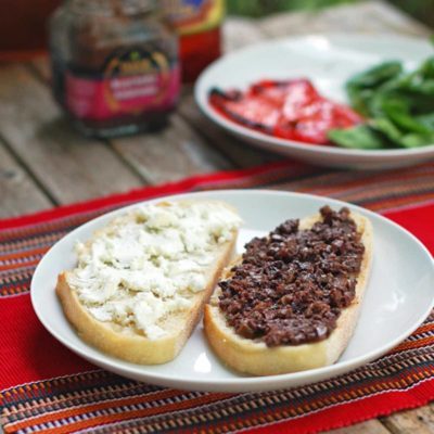 Red Pepper & Goat Cheese Panini Recipe - Pinch of Yum