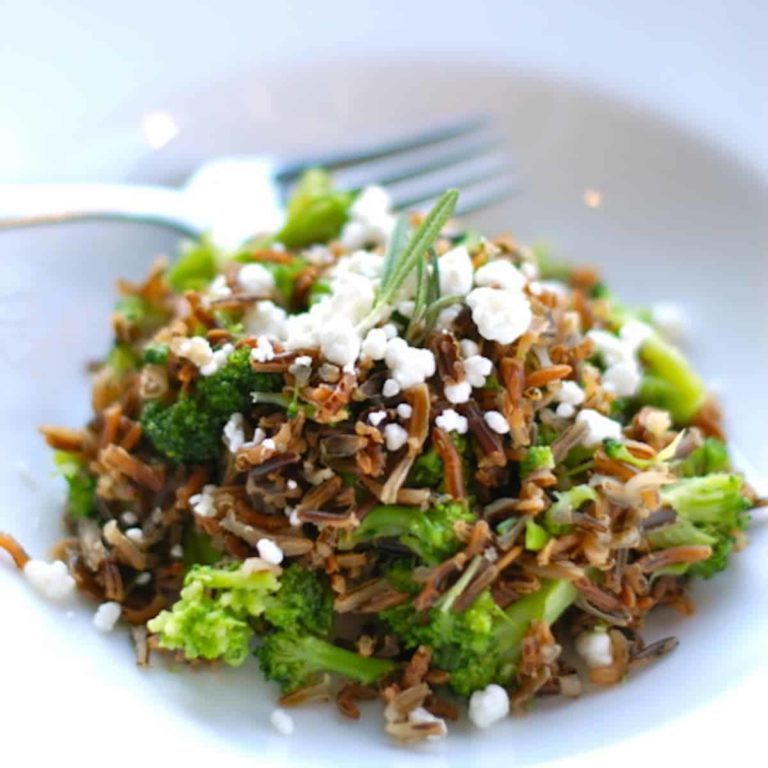 Rosemary Goat Cheese Wild Rice Recipe - Pinch of Yum