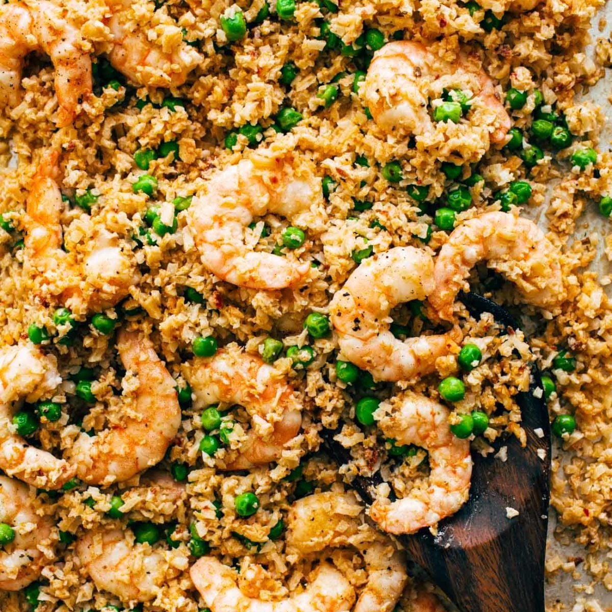 Sheet Pan Shrimp and Cauli Rice Recipe - Pinch of Yum