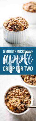 Five Minute Single Serving Apple Crisp Recipe - Pinch of Yum