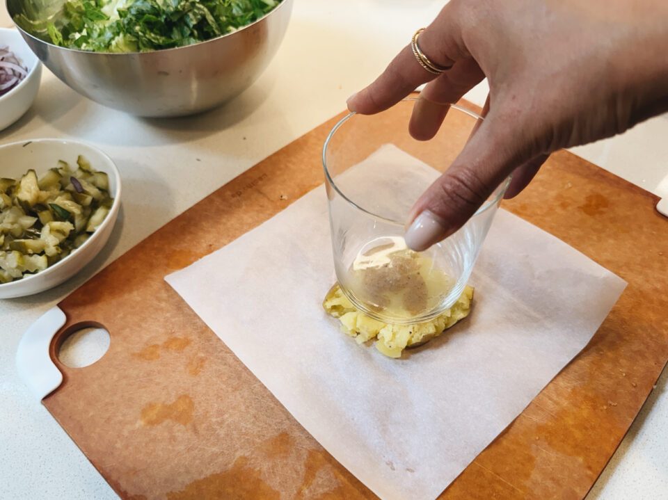 Crispy Smashed Potato Salad Recipe - Pinch of Yum