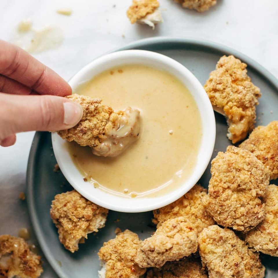 Spicy Popcorn Chicken Bites Recipe - Pinch of Yum