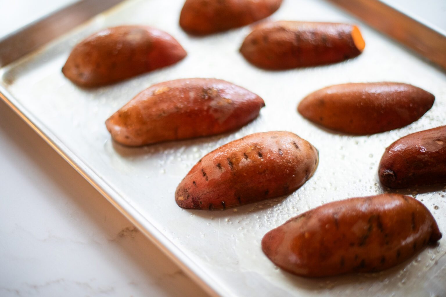 Roasted Sweet Potato Stacks with Chipotle Sauce Recipe - Pinch of Yum