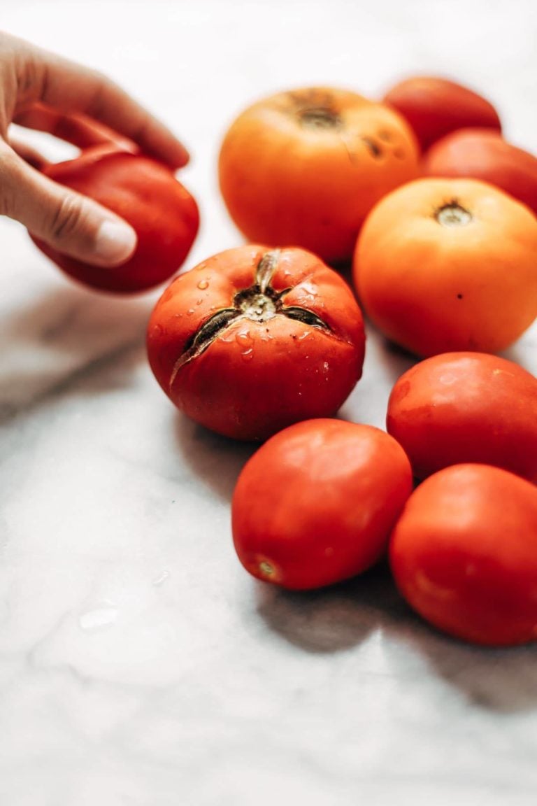 Garlic Basil Chicken with Tomato Butter Sauce Recipe - Pinch of Yum