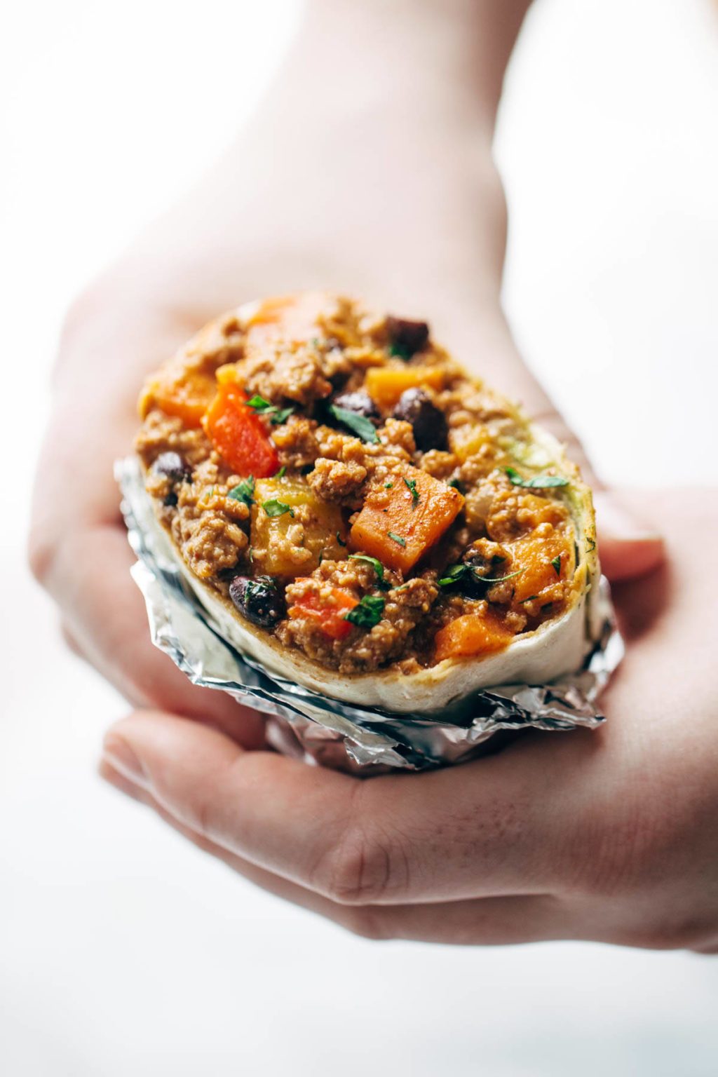 Spicy Chipotle Turkey Burritos (Make Ahead) Recipe - Pinch of Yum