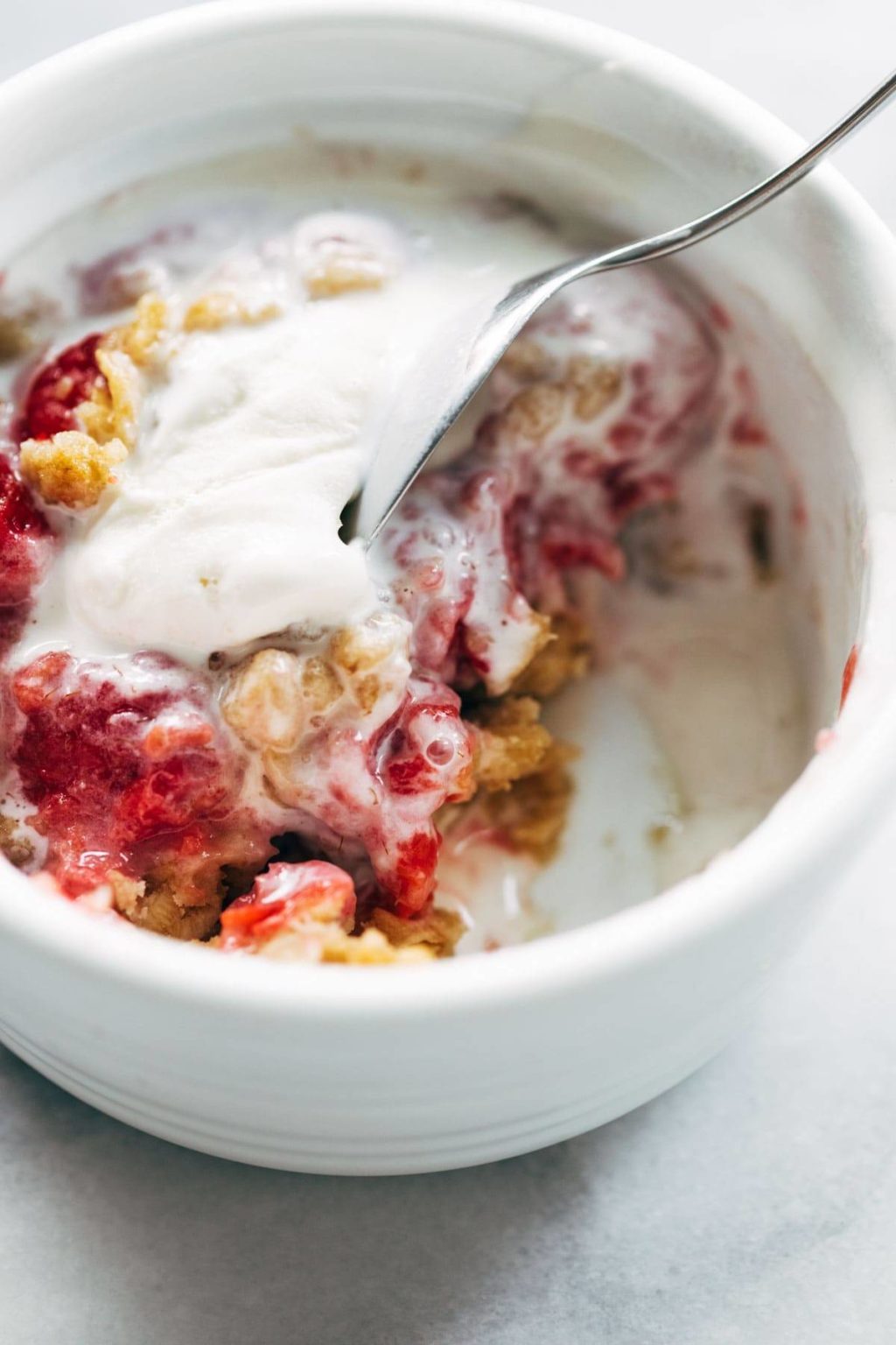 Two Person Raspberry Crumbles Recipe - Pinch of Yum
