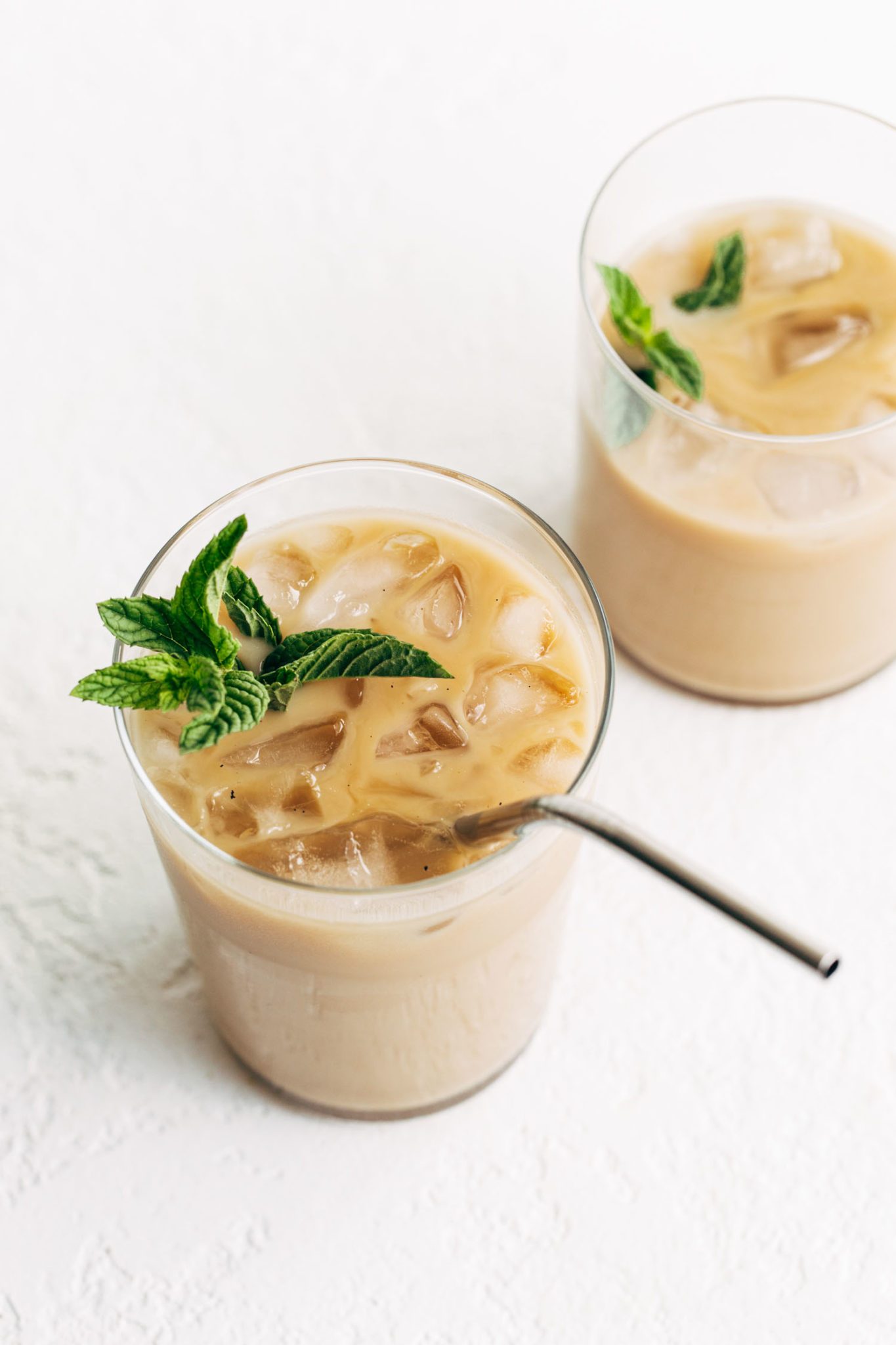 Vanilla Mint Iced Coffee Recipe - Pinch of Yum