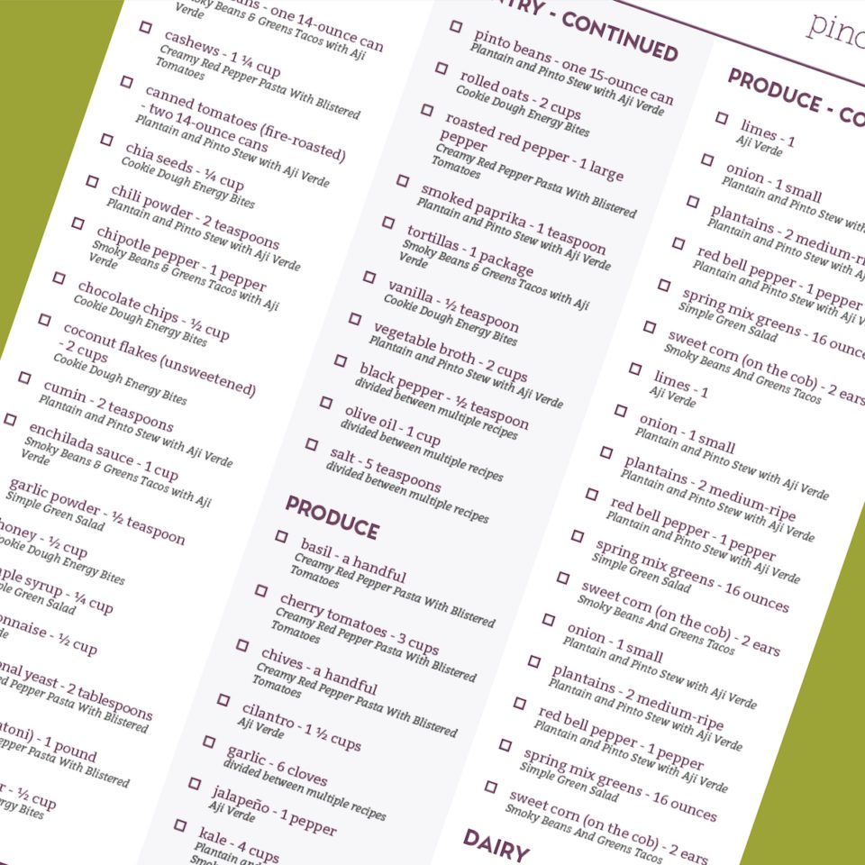 Pinch of Yum Meal Plans - Pinch of Yum