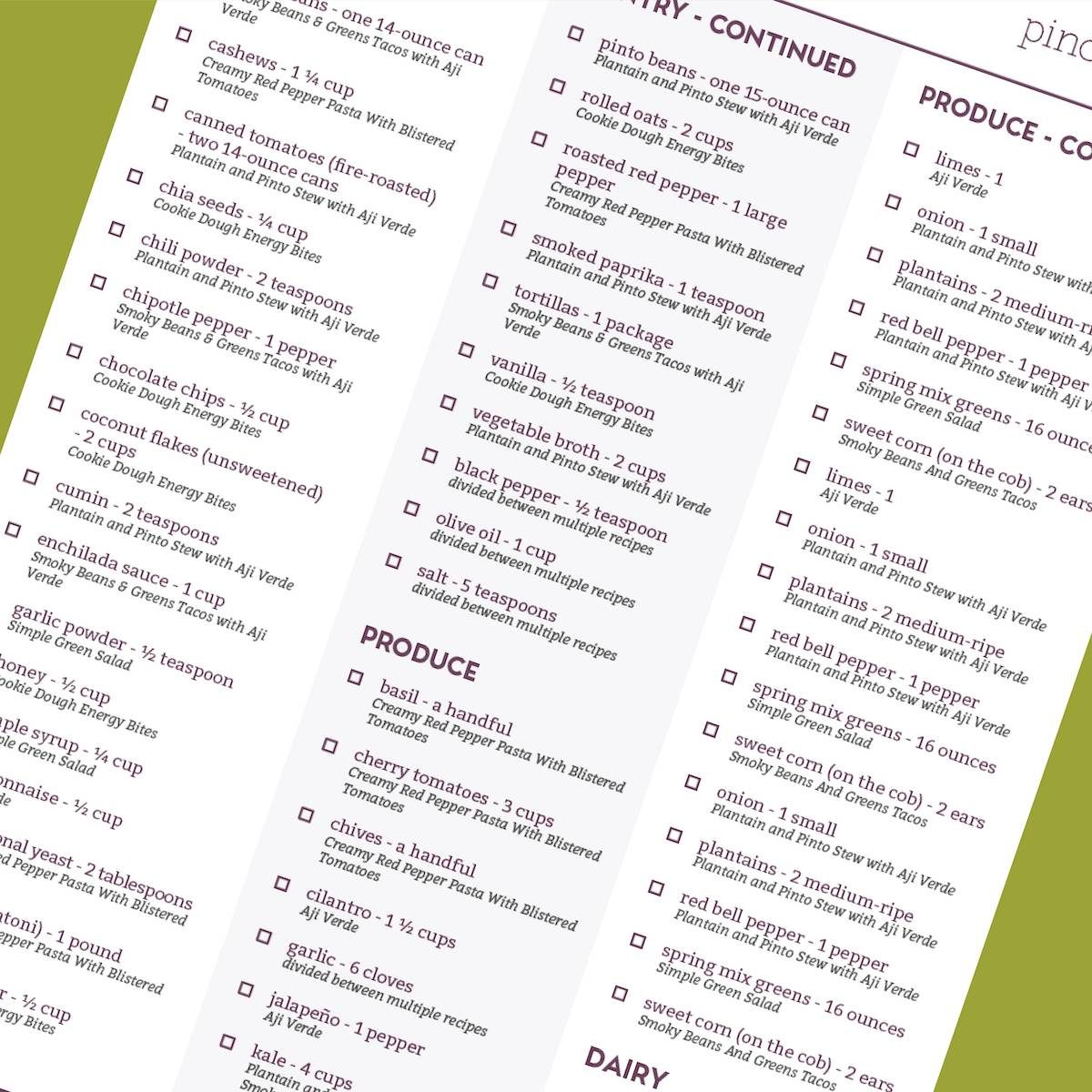 Pinch of Yum Meal Plans - Pinch of Yum