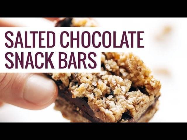 Raw Salted Chocolate Snack Bars Recipe - Pinch of Yum