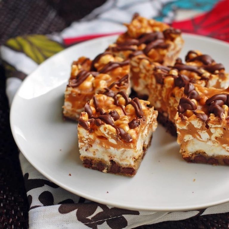 Caramel Corn Bars Recipe - Pinch of Yum
